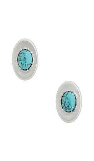 PETIT MOMENTS Burke Earrings Silver & Turquoise
