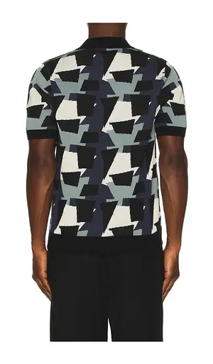 Fred Perry Fragment Jacquard Knit Polo Shirt