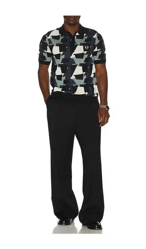 Fred Perry Fragment Jacquard Knit Polo Shirt