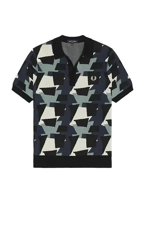 Fred Perry Fragment Jacquard Knit Polo Shirt