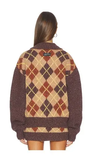 We11Done Knit Argyle Intarsia Cardigan