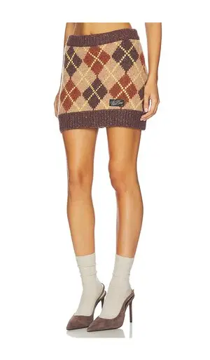 We11Done Argyle Intarsia Mini Skirt
