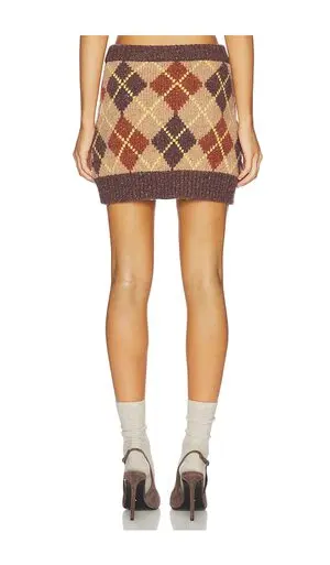 We11Done Argyle Intarsia Mini Skirt
