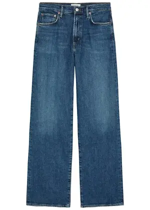 AGOLDE Harper Relaxed Straight-leg Jeans - Dark Blue