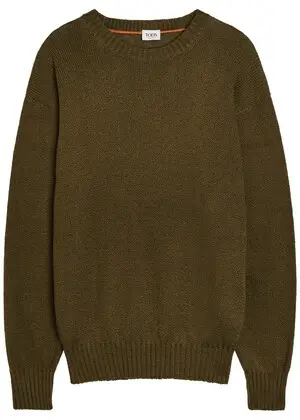 TOD'S Crew-neck Cotton-knit Jumper - Brown