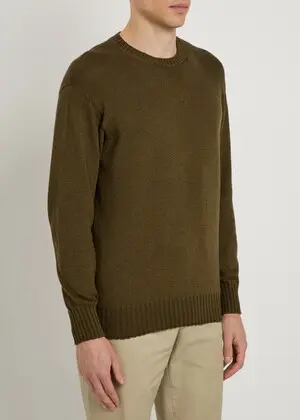 TOD'S Crew-neck Cotton-knit Jumper - Brown