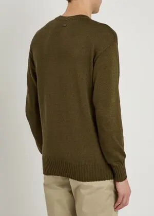 TOD'S Crew-neck Cotton-knit Jumper - Brown