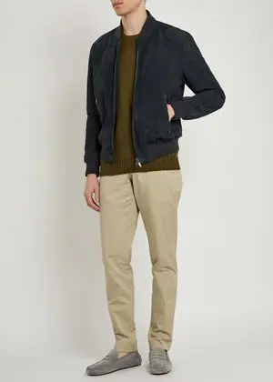 TOD'S Crew-neck Cotton-knit Jumper - Brown