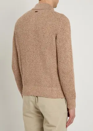TOD'S Ribbed Cotton-knit Cardigan