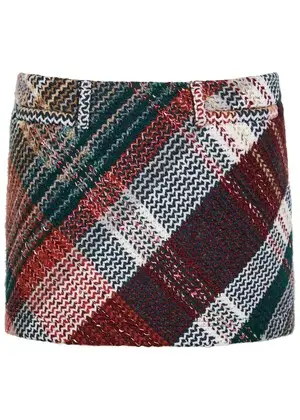 Missoni Tartan Wool-blend Mini Skirt
