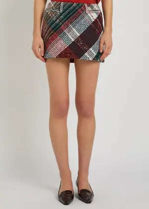 Missoni Tartan Wool-blend Mini Skirt