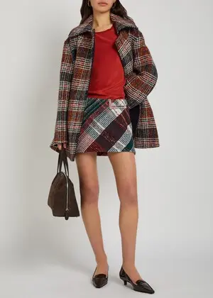 Missoni Tartan Wool-blend Mini Skirt