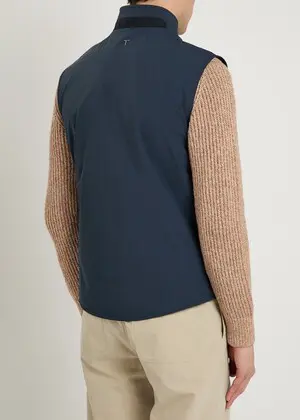 TOD'S High-neck Stretch-shell Gilet - Blue