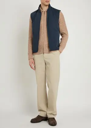 TOD'S High-neck Stretch-shell Gilet - Blue
