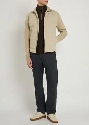 TOD'S Ribbed-knit And Cotton Jacket