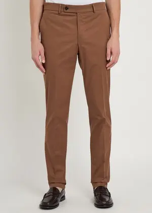SLOWEAR Tapered-leg Stretch-cotton Trousers