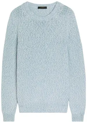 SLOWEAR Cotton Knit Crew-neck Jumper - Light Blue