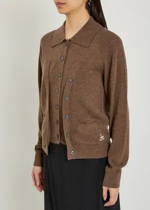 B.B. WALLACE Kruger Layered-effect Wool-blend Cardigan