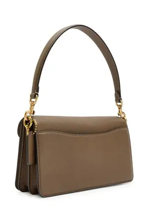 COACH Tabby 26 Grained Leather Shoulder Bag - Stone