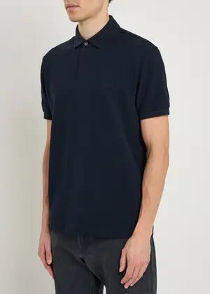 TOD'S Logo-embroidered Piqué Cotton Polo Shirt - Blue