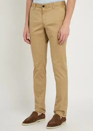 SLOWEAR Slim-leg Stretch-cotton Trousers
