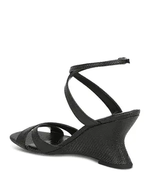 Sam Edelman Davi Wedge Sandals - Black