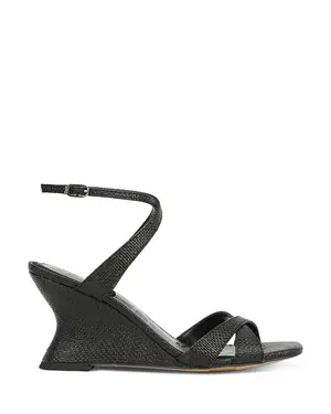 Sam Edelman Davi Wedge Sandals - Black