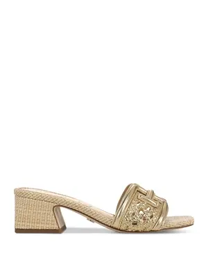 Sam Edelman Waylon Weave Sandals - Amber Gold