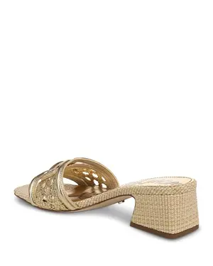 Sam Edelman Waylon Weave Sandals - Amber Gold
