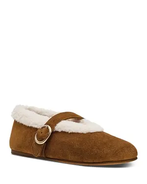 Steve Madden Lodge Ballerina Flats - Chestnut Suede
