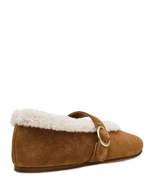 Steve Madden Lodge Ballerina Flats - Chestnut Suede