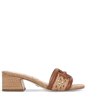 Sam Edelman Waylon Weave Sandals - Cognac/tan