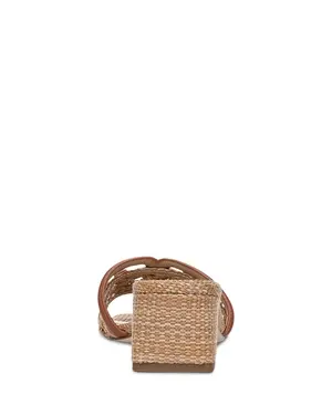 Sam Edelman Waylon Weave Sandals - Cognac/tan