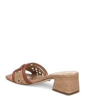 Sam Edelman Waylon Weave Sandals - Cognac/tan