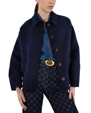 Gerard Darel Perrinea Wool Jacket - Ink