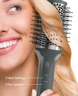 TZUMI Red Light 5-in-1 Dryer Brush And Heat Comb