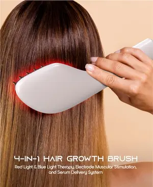 TZUMI Red Light Rechargeable Dry Paddle Brush