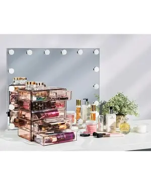 SORBUS 7 Drawer Acrylic Makeup Organizer Case For Cosmetics