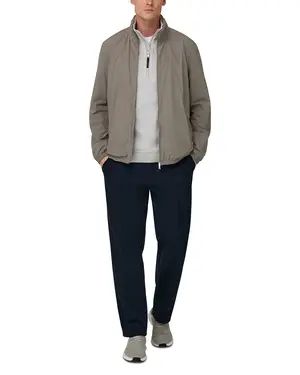 Boggi Milano Technical Fabric Bomber Jacket - Mud