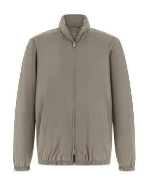 Boggi Milano Technical Fabric Bomber Jacket - Mud