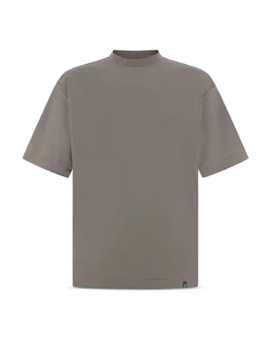 Boggi Milano Short Sleeve S Cafe Rib T Shirt - Mud