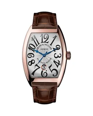 Franck Muller Cintree Curvex Tonneau Watch, 50.4mm X 36mm - White/brown
