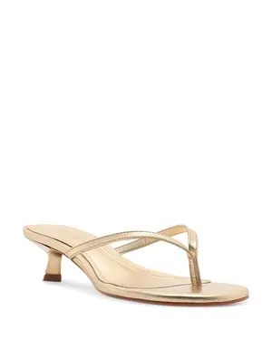 Schutz Carolyn Thong Sandals - Platina