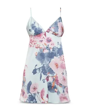 MIDNIGHT BAKERY Printed Satin Chemise