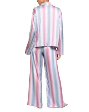 MIDNIGHT BAKERY Satin Pajama Set - Blue