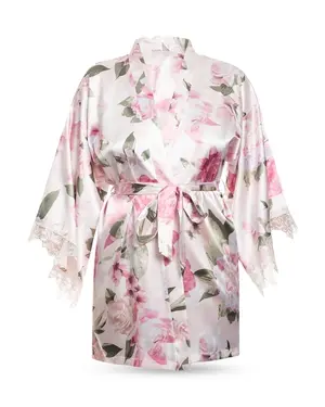 IN BLOOM BY JONQUIL Satin Wrapper Robe
