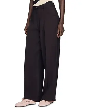 Sandro Desire Wide Leg Pants