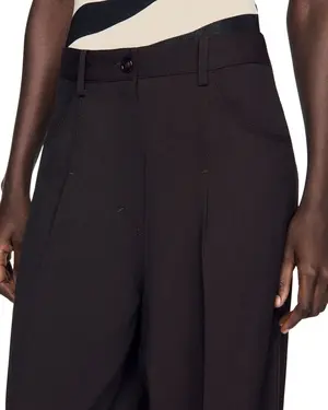 Sandro Desire Wide Leg Pants