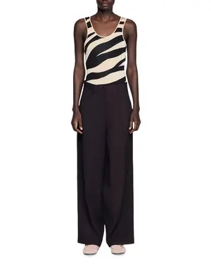 Sandro Desire Wide Leg Pants