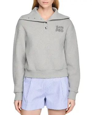 Sandro Fleece Sweatshirts Hoodies For Women